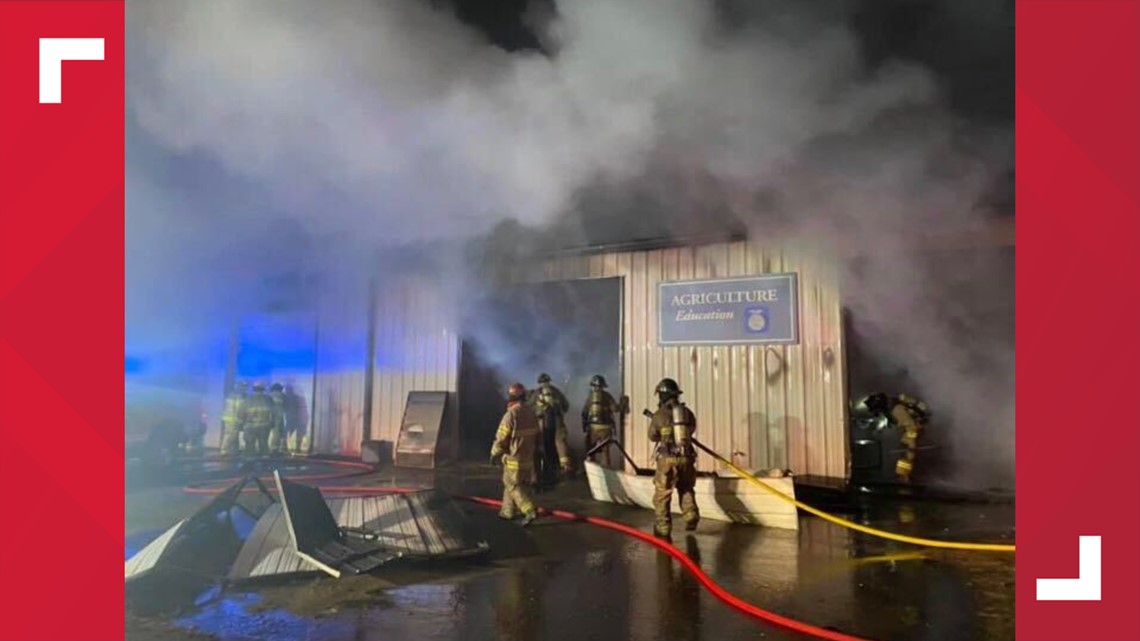 Poteau High School agri building heavily damaged in fire | 5newsonline.com