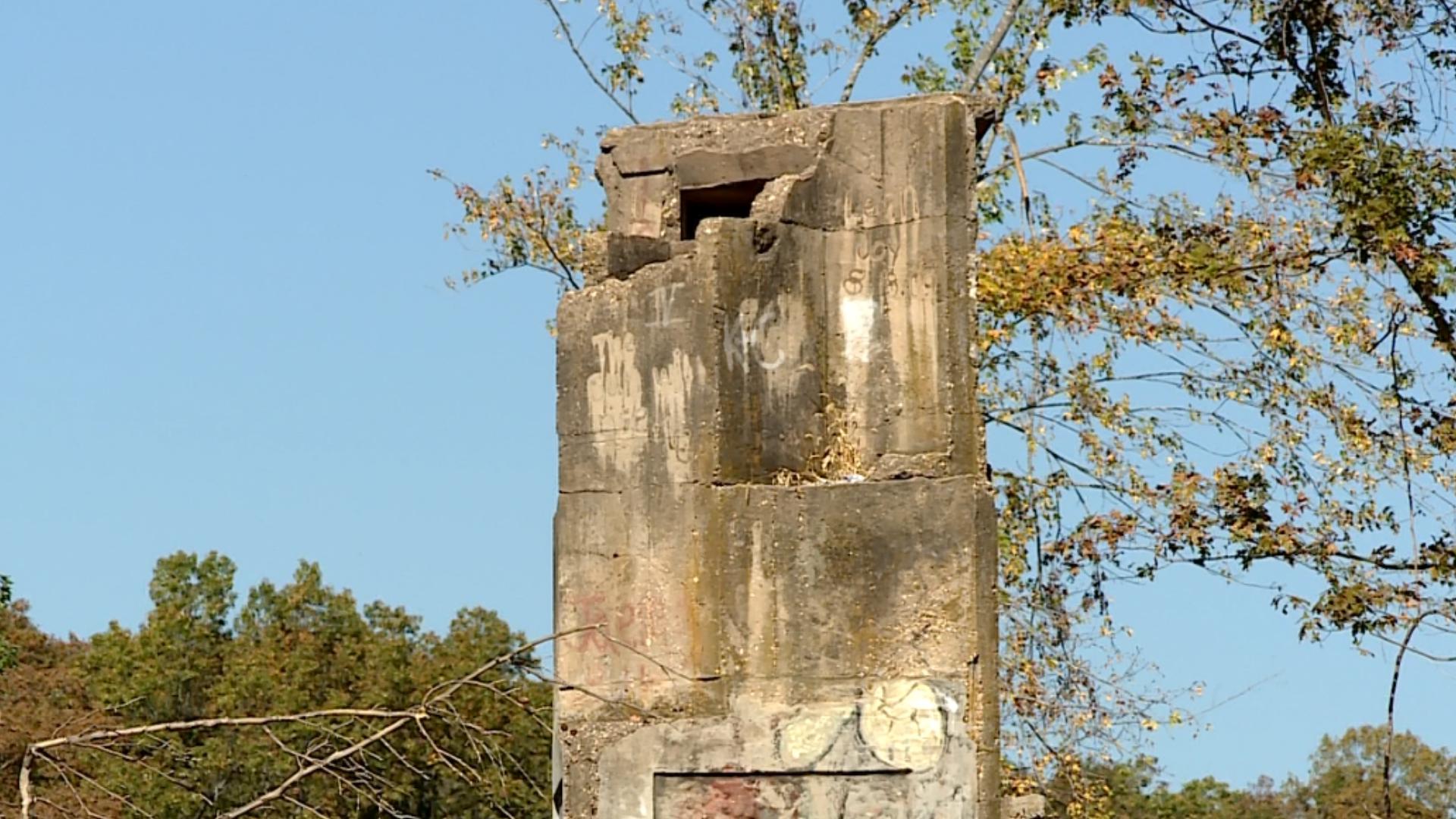 Monte Ne ruins visible amid low water levels at Beaver Lake ...