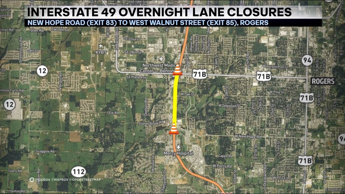 Ongoing Construction To Close Lanes Of I-49 Starting Tonight ...