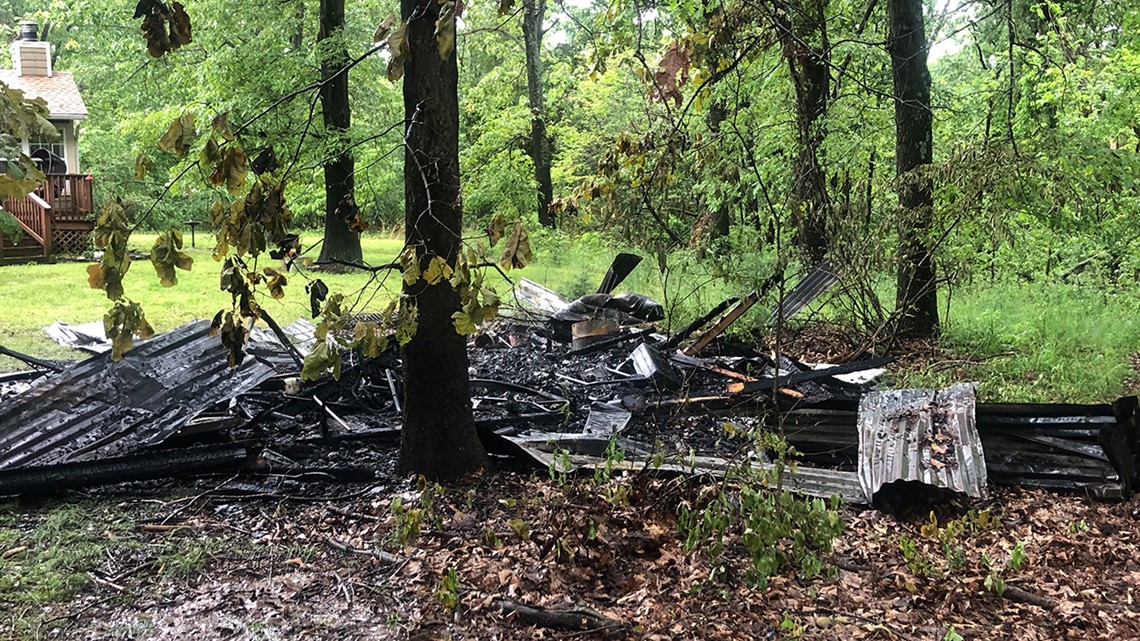 Shed catches fire near Beaver Lake after lightning strike | 5newsonline.com