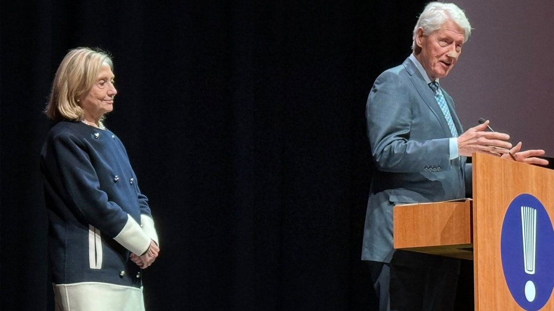 Bill and Hillary Clinton visit Fayetteville library for documentary ...