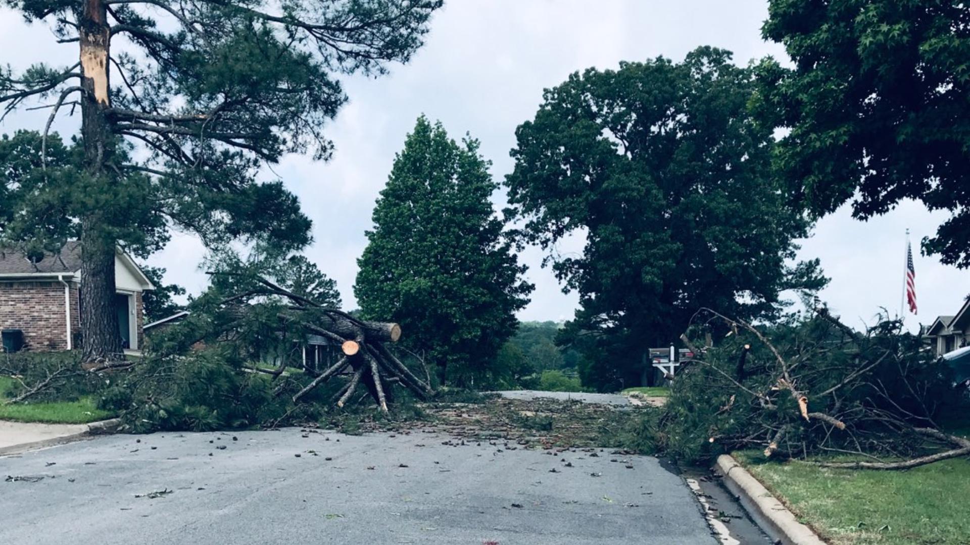 Tuesday morning storms tear through the Arkansas River Valley ...
