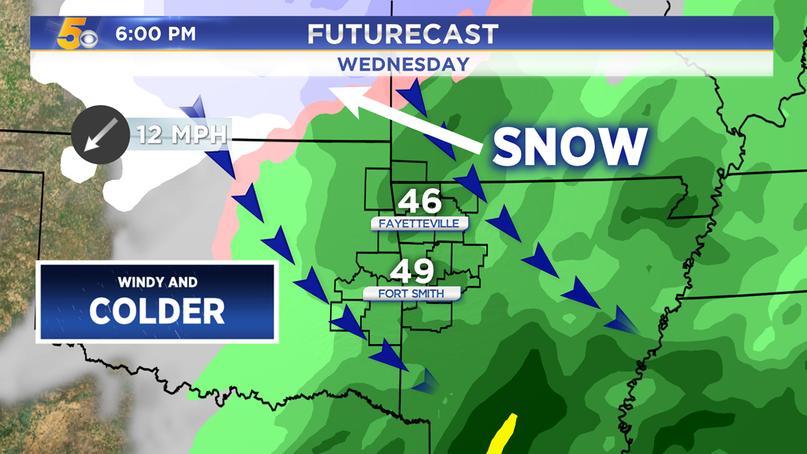 Next System: Widespread Rain With Wintry Weather Just North Of Arkansas ...