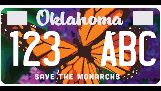 Oklahoma License Plate Design Competition Featuring Monarch Butterflies ...
