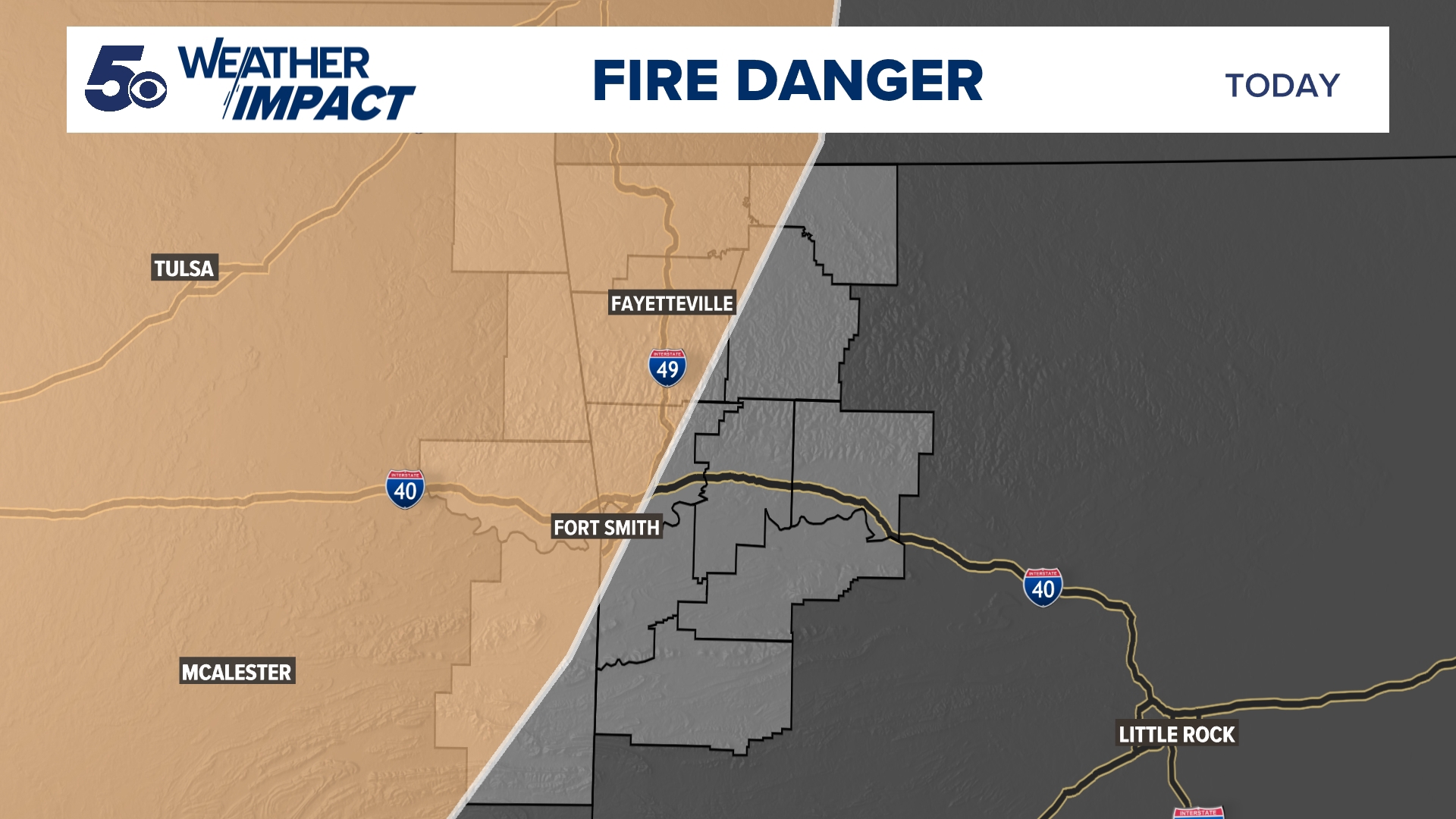 Elevated fire risk in parts of Arkansas and Oklaho | 5newsonline.com