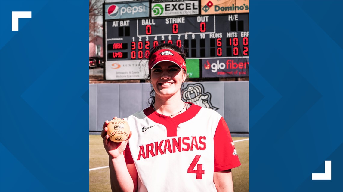 Mary Haff tosses first 7-inning perfect game in Razorback softball ...