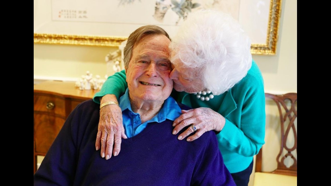President George H. W. Bush And Wife Celebrate 70th Anniversary ...
