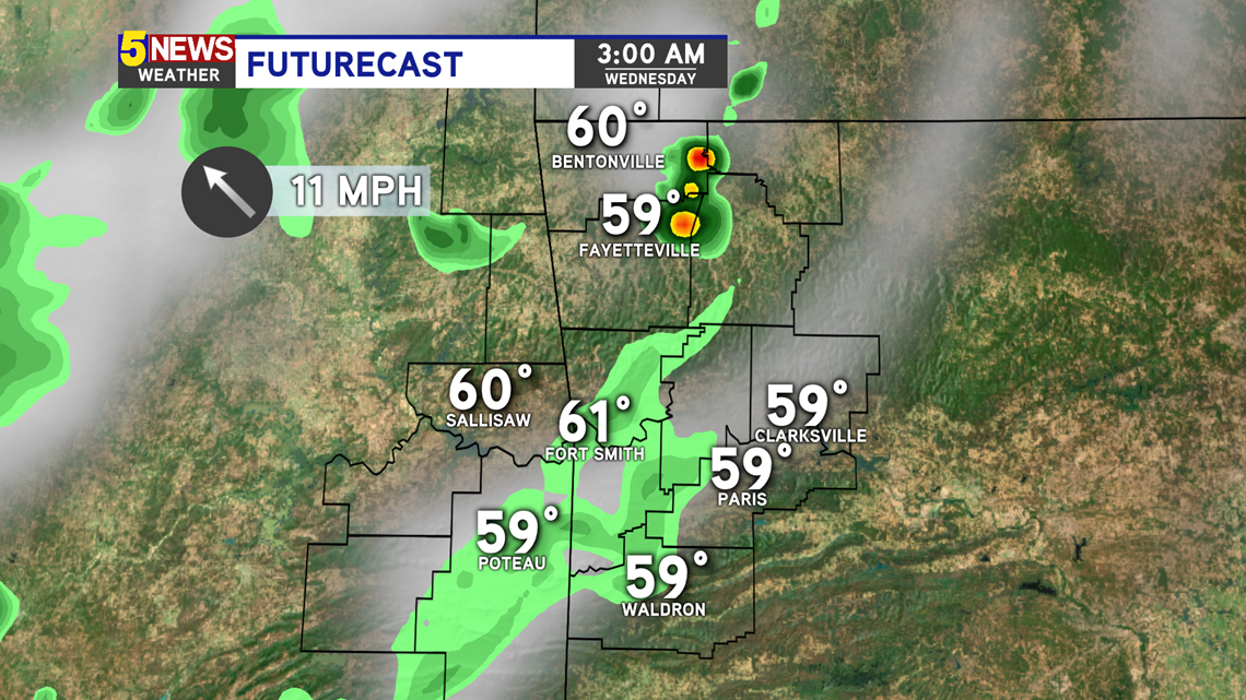 Stray Sprinkle Tuesday PM, Storm Chances Arrive Tonight | 5newsonline.com