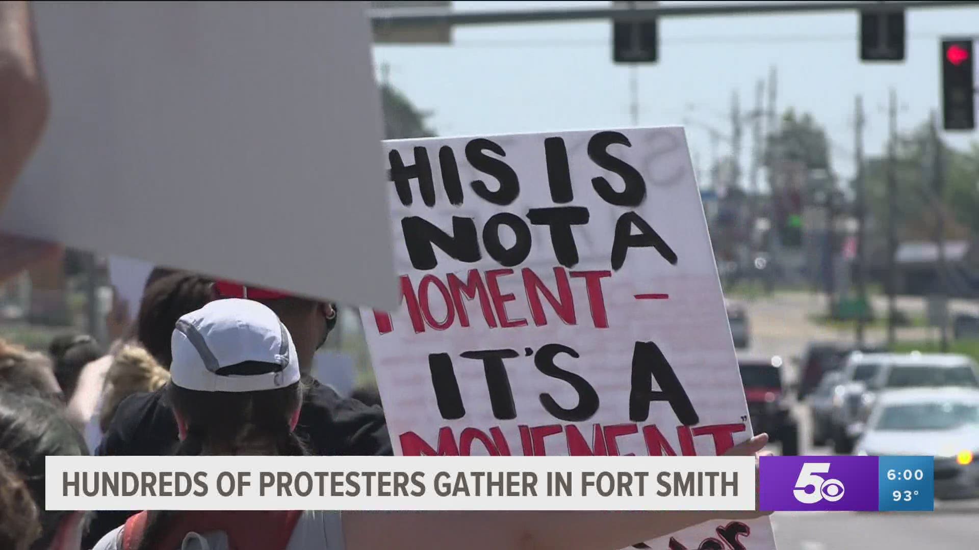 Hundreds gathered in the heat in Fort Smith to protest for racial ...