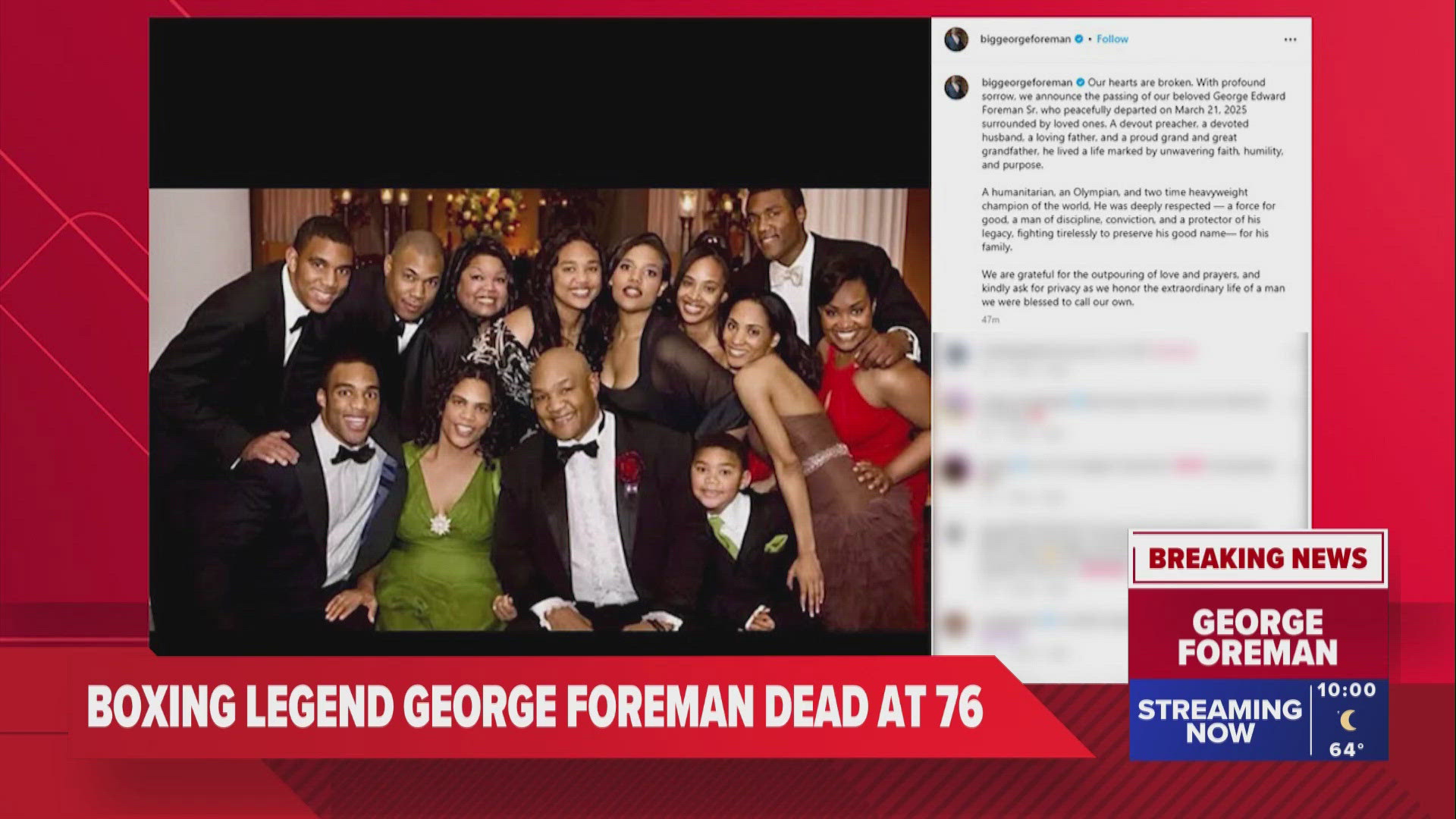 George Foreman dies at 76 surrounded by family | rocketcitynow.com