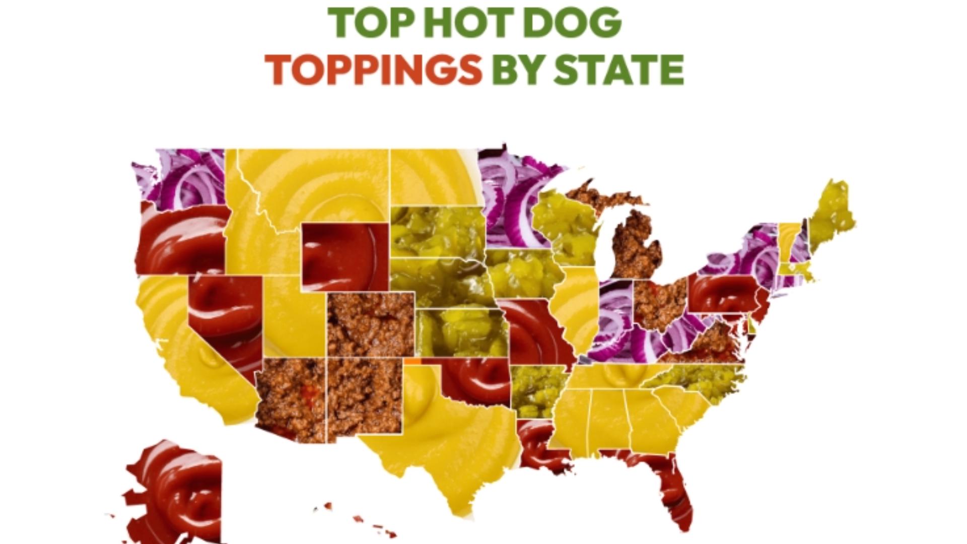 Texas food news: Favorite hot dog toppings and sides by state | fox43.com