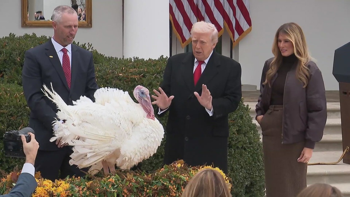 Trump grants reprieve to 'Waddle' and 'Gobble' in pre-Thanksgiving ...