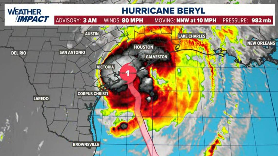 Beryl updates and information as storm moves near Houston, Texas ...