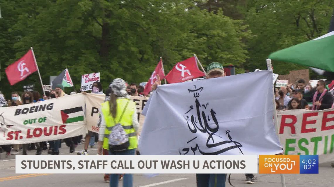 Police clash with college protesters at Washington University | wqad.com