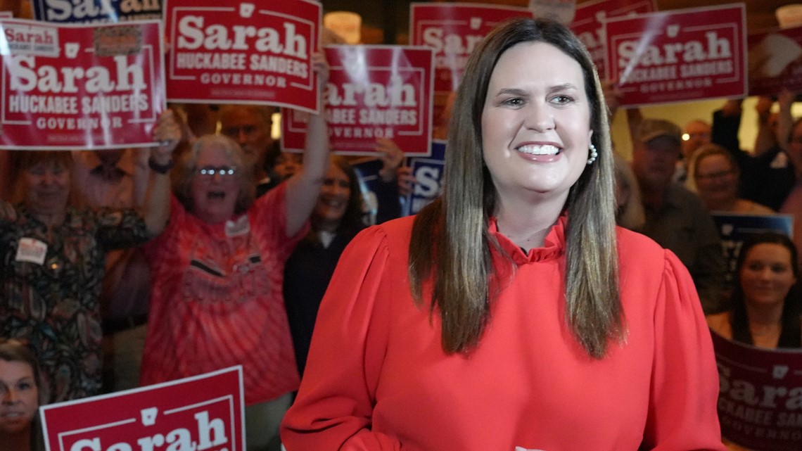 Sarah Huckabee Sanders elected as 1st female Arkansas governor | wthr.com