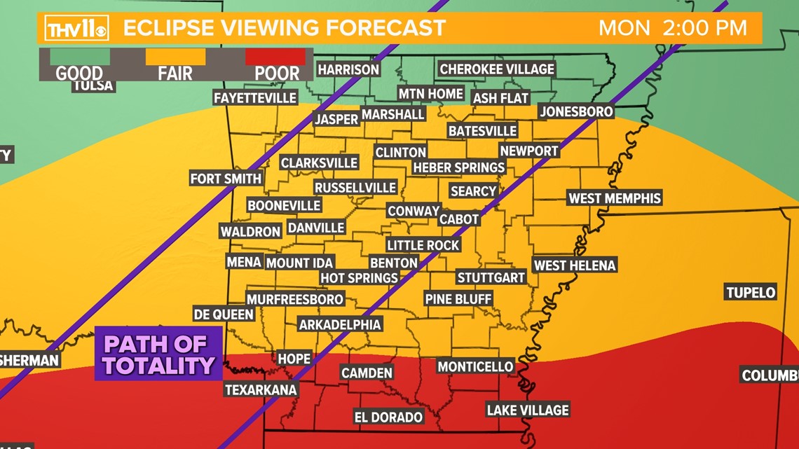 Could cloudy Arkansas skies obscure view of total solar eclipse ...