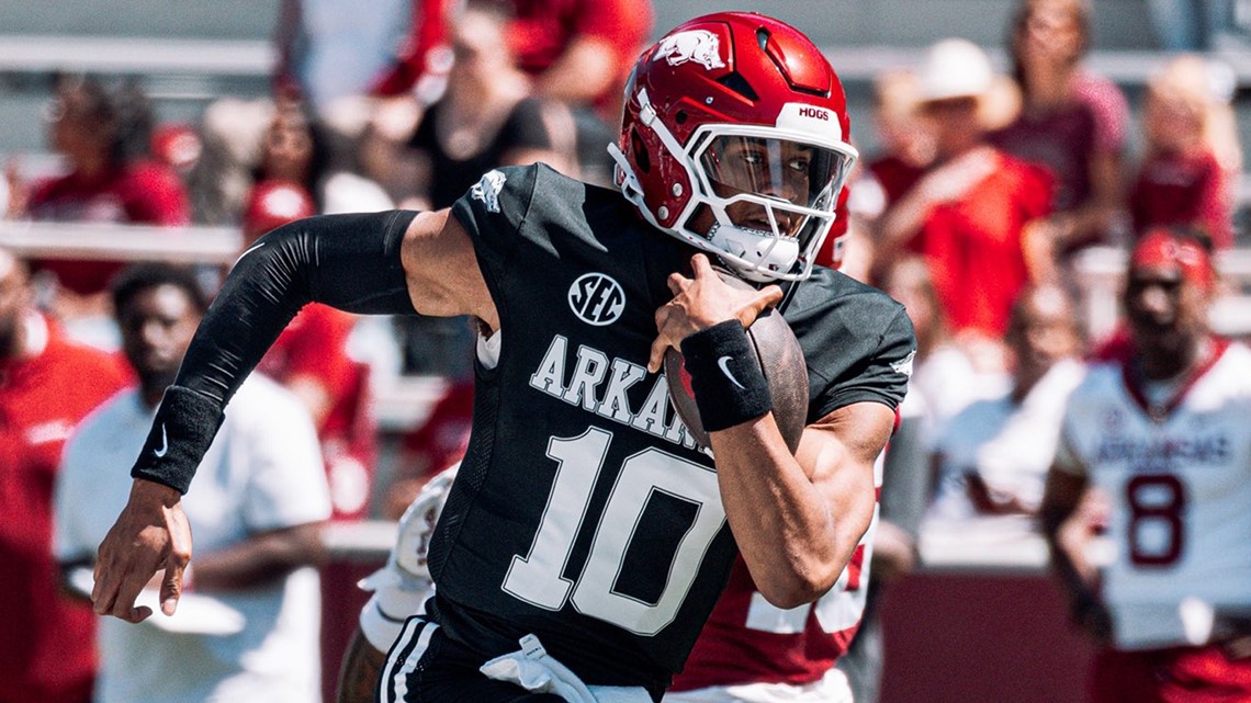 Taylen Green dazzles with 3 TDs in Arkansas spring game | 5newsonline.com