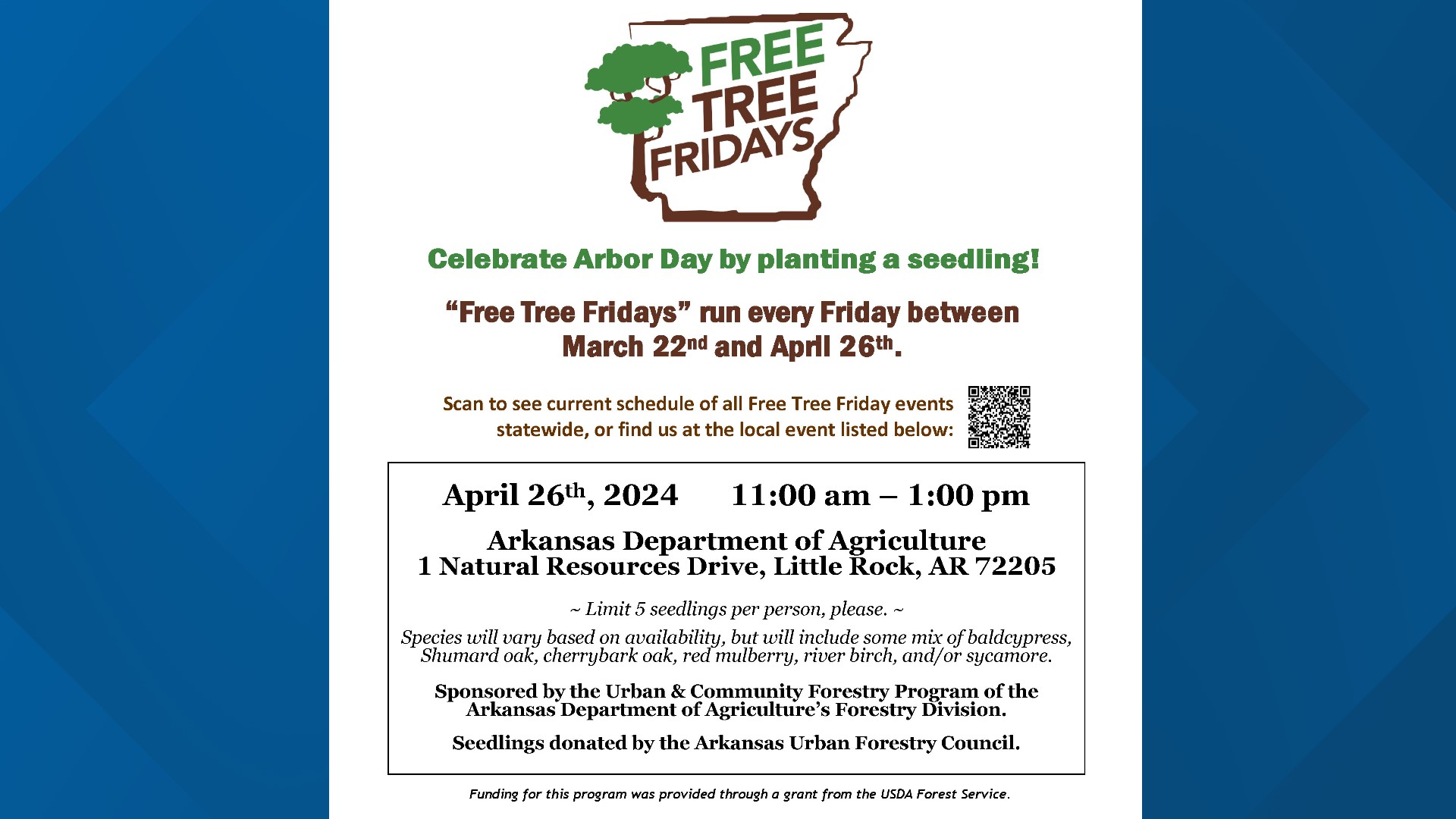Arkansas Department of Agriculture hosting Free Tree Friday ...