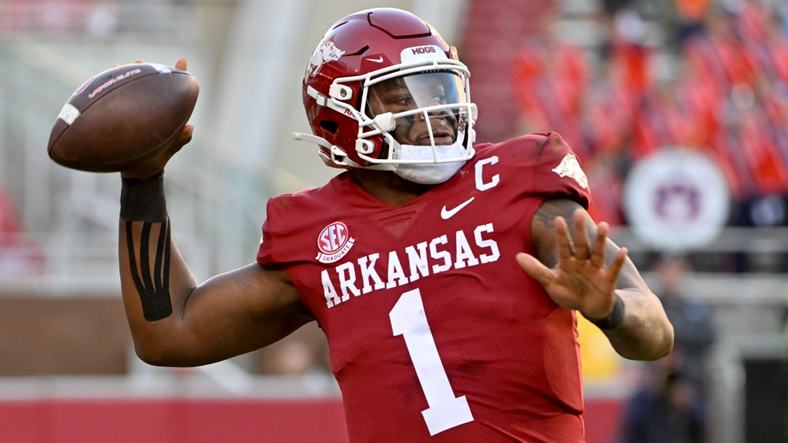 Arkansas QB KJ Jefferson announces plan to enter transfer portal ...