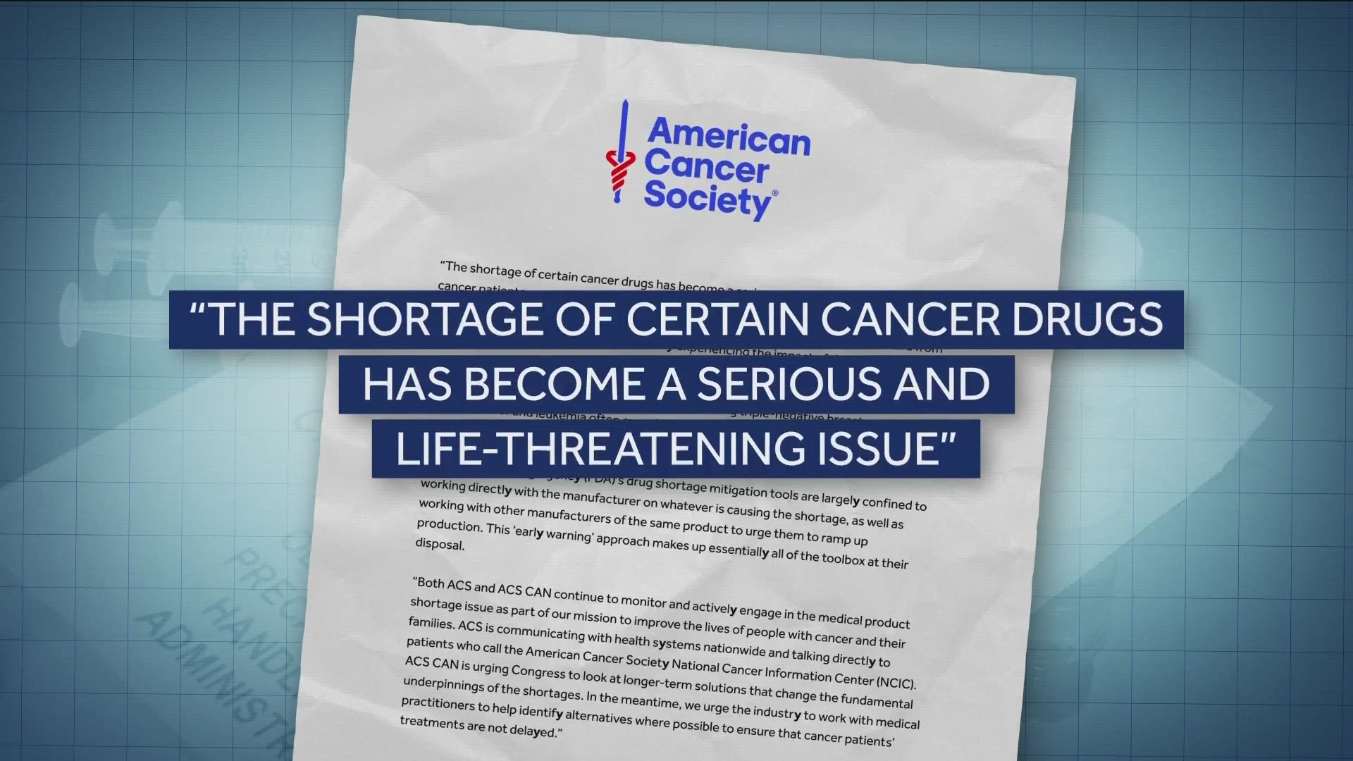 Cancer drug shortage could impact NWA, the River Valley | 5newsonline.com