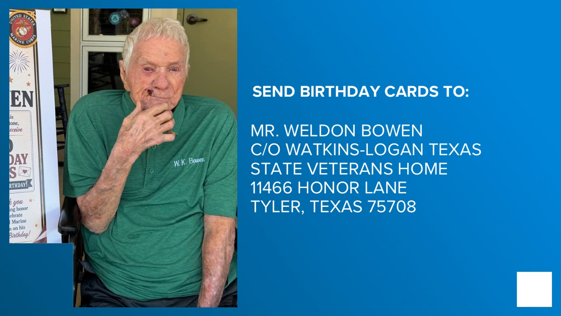 World War II veteran turning 100 asks for birthday cards to mark ...