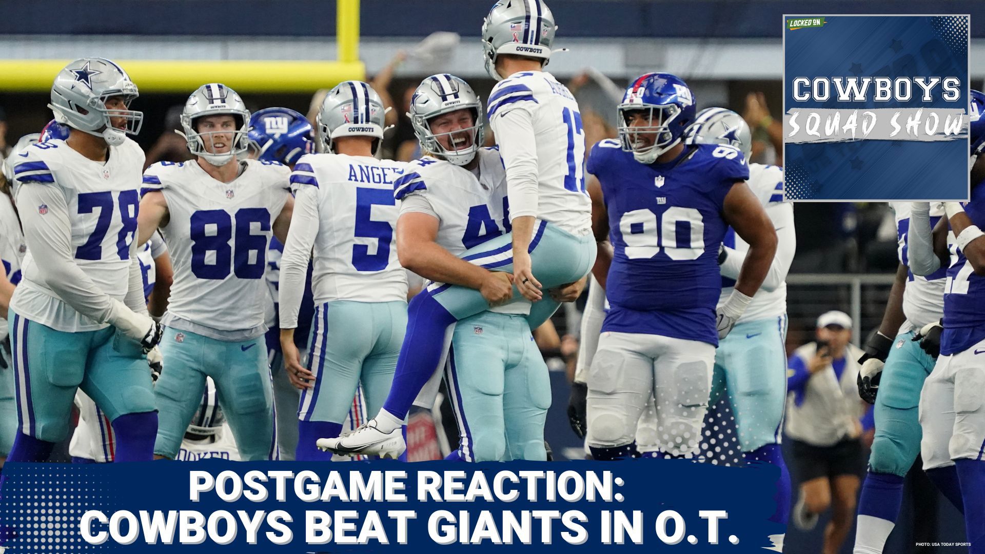 The Cowboys won a thriller over the Giants in overtime for their first ...