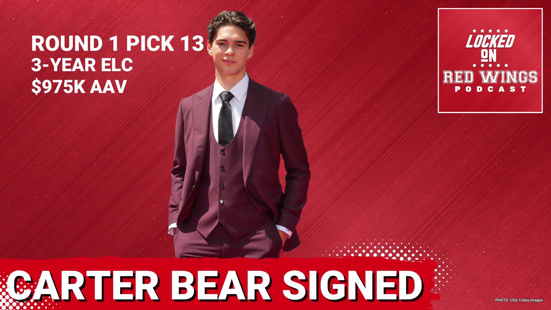 Carter Bear signs his ELC | Detroit Red Wings schedule released | fox61.com
