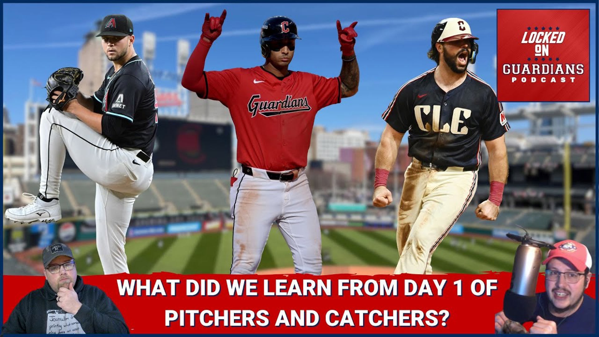 Day 1 of Cleveland Guardians Pitchers and Catchers at Spring Training ...