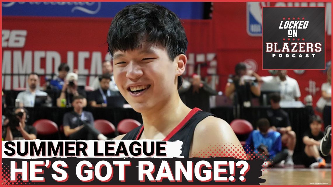 Yang Hansen Shows off the Shooting Range at Trail Blazers Summer League ...