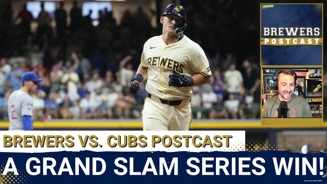 BREWERS POSTCAST: Andrew Vaughn's Grand Slam Powers Brewers Past Cubs ...