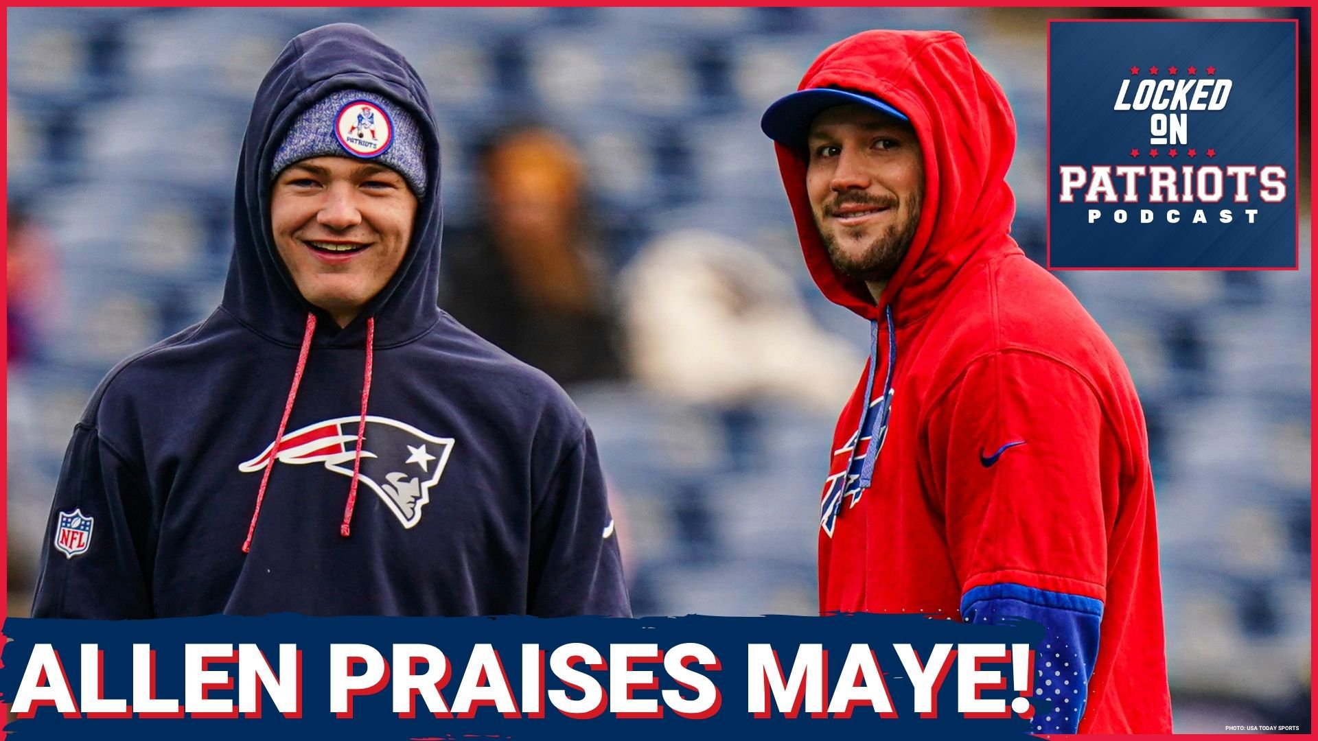Josh Allen GUSHES Over Drake Maye | Patriots SURPRISE O-Line Addition | fox61.com