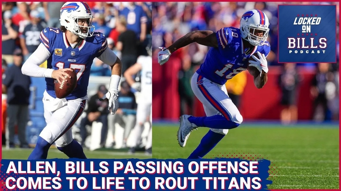 Buffalo Bills, Josh Allen overcome slow start & Amari Cooper scores TD in debut to rout Titans ...