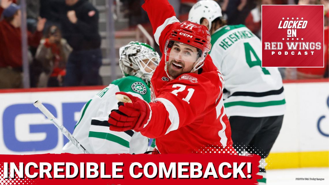 Dylan Larkin caps off INCREDIBLE comeback over the Dallas Stars ...