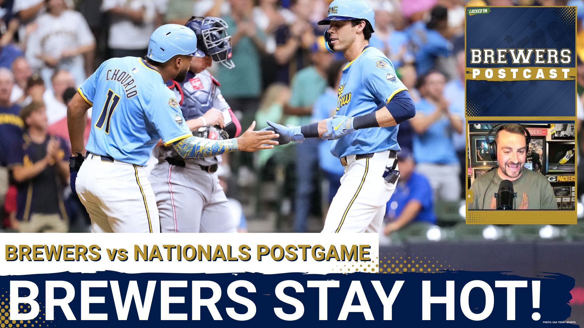 BREWERS POSTCAST: Brewers Crush Nationals with 6-Run Inning | Win 5th ...