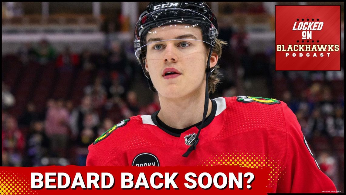 Connor Bedard Back From Shoulder Injury SOON? | Blackhawks vs. Blues ...