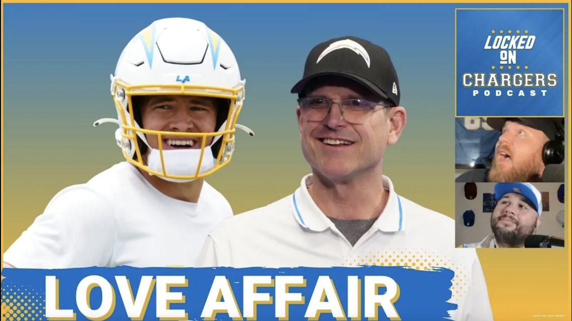 Jim Harbaugh in Awe of Justin Herbert | The Chargers Starting Offensive ...