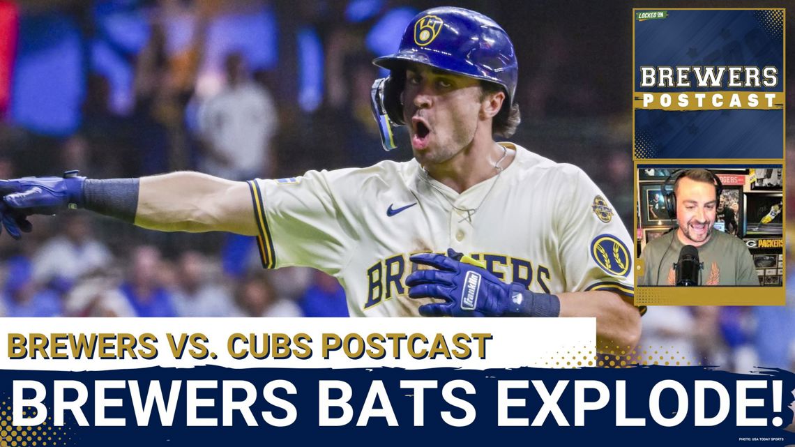 BREWERS POSTCAST: Brewers Bats Bash 3 Homers to Beat Cubs | Take 1st ...
