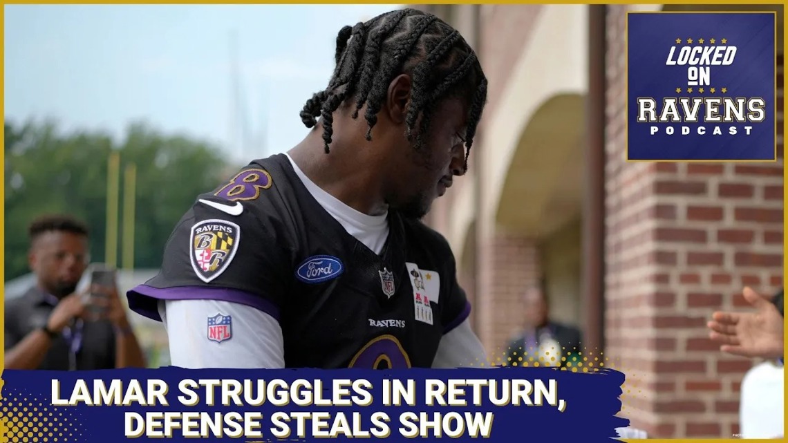 Lamar Jackson struggles in return to Baltimore Ravens practice, leaves ...