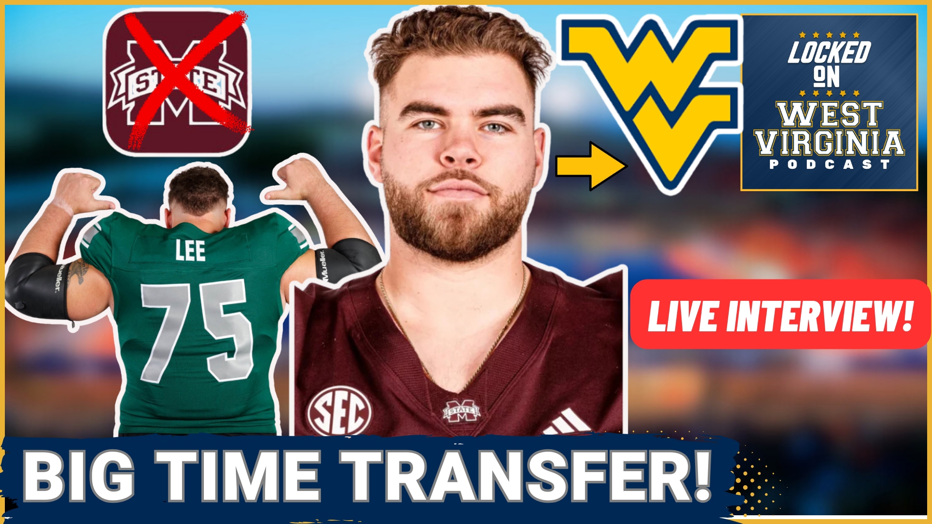 Mississippi State Transfer Carson Lee is COMING TO WVU TO KICK BUTT! Joining LIVE! | 10tv.com