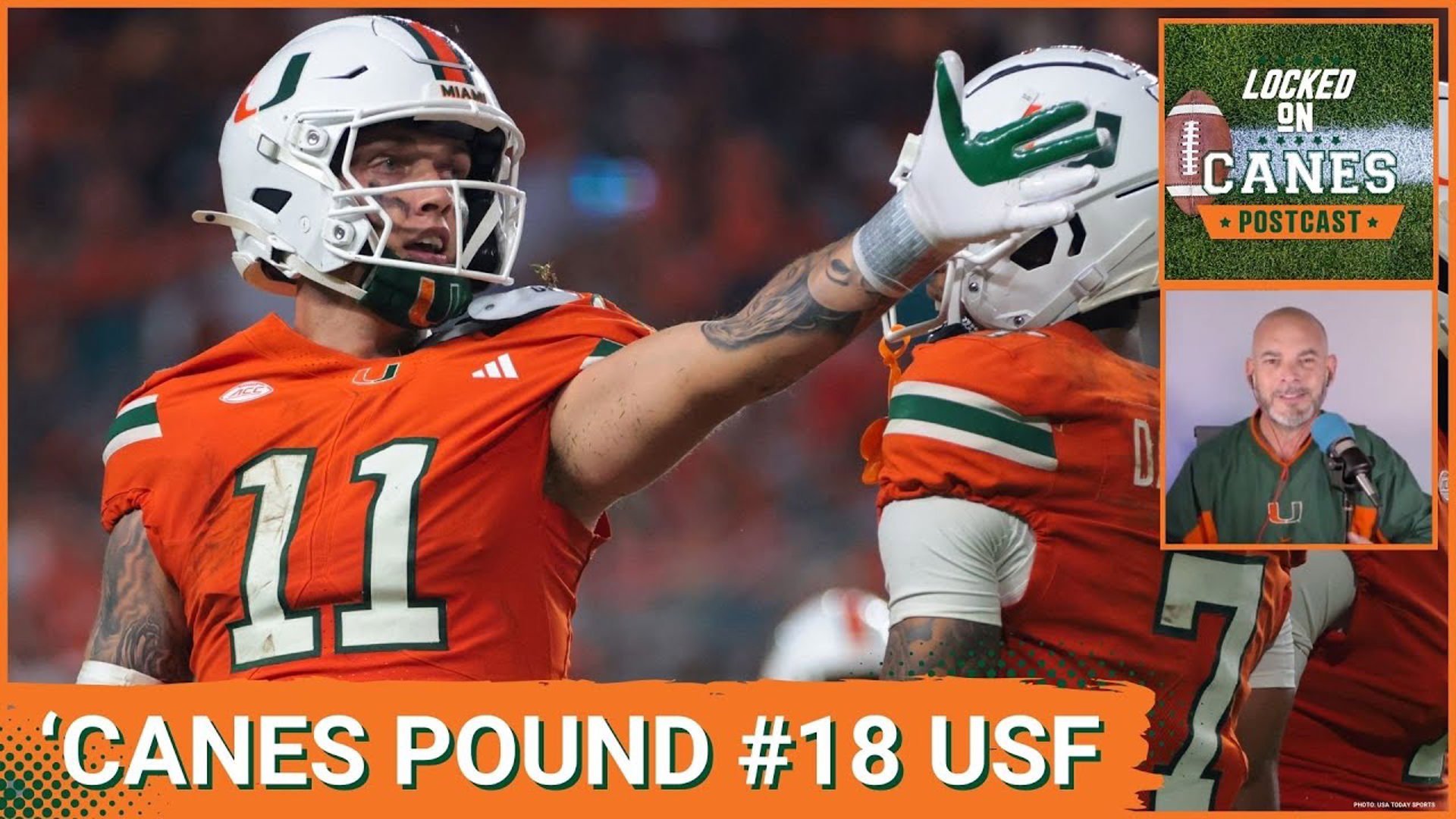 CANES POSTCAST: CARSON BECK, (4 TD’s) #5 Miami HURRICANES DOMINATE #18 USF Bulls in 49-12 ...