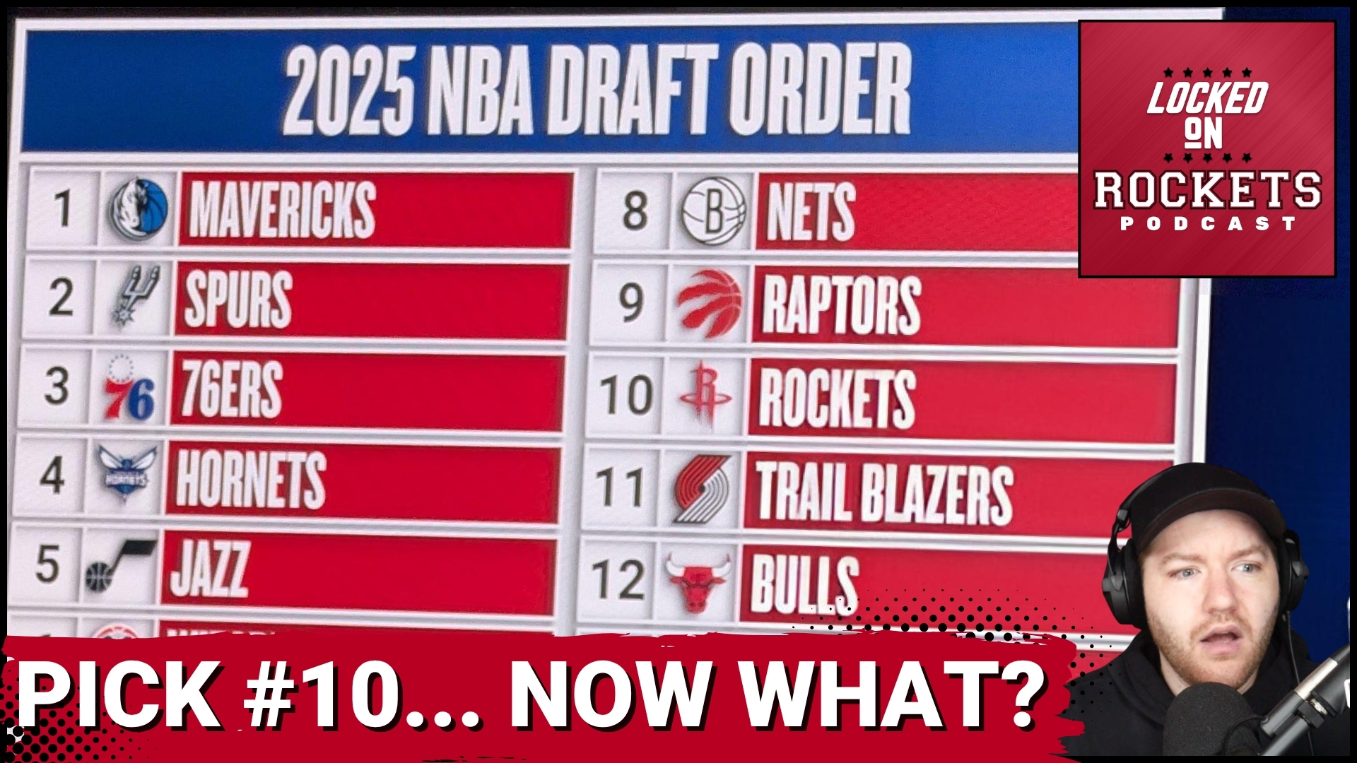 Rockets Pick DROPS To 10 In NBA Draft Lottery, Mavs & Spurs Win BIG ...