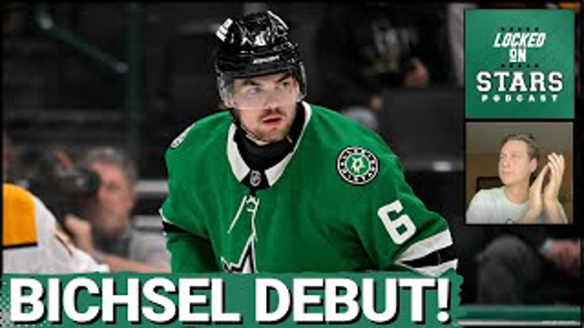 Lian Bichsel's Impressive NHL Debut and 1st Career Goal! Stars fall to ...