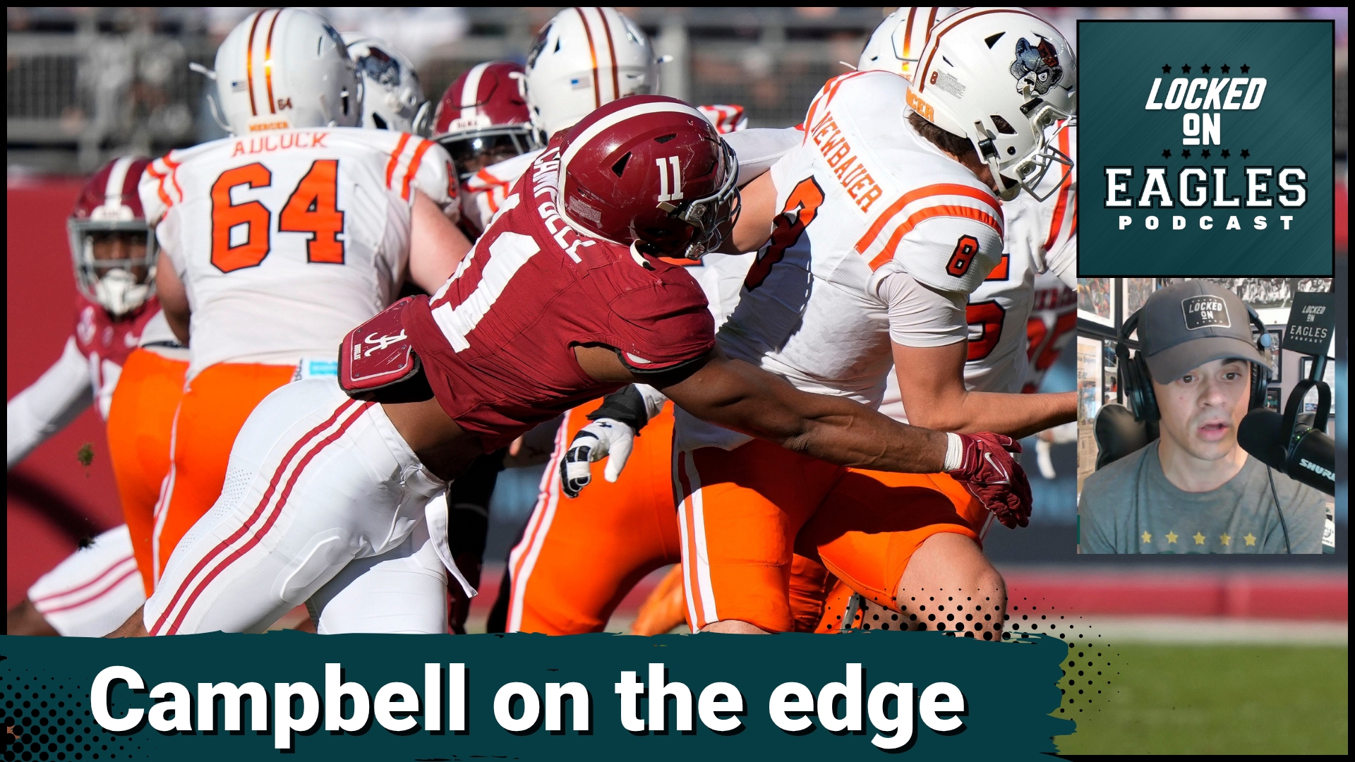 STAR EDGE: Philadelphia Eagles NEED Jihaad Campbell to develop as a star edge over linebacker ...