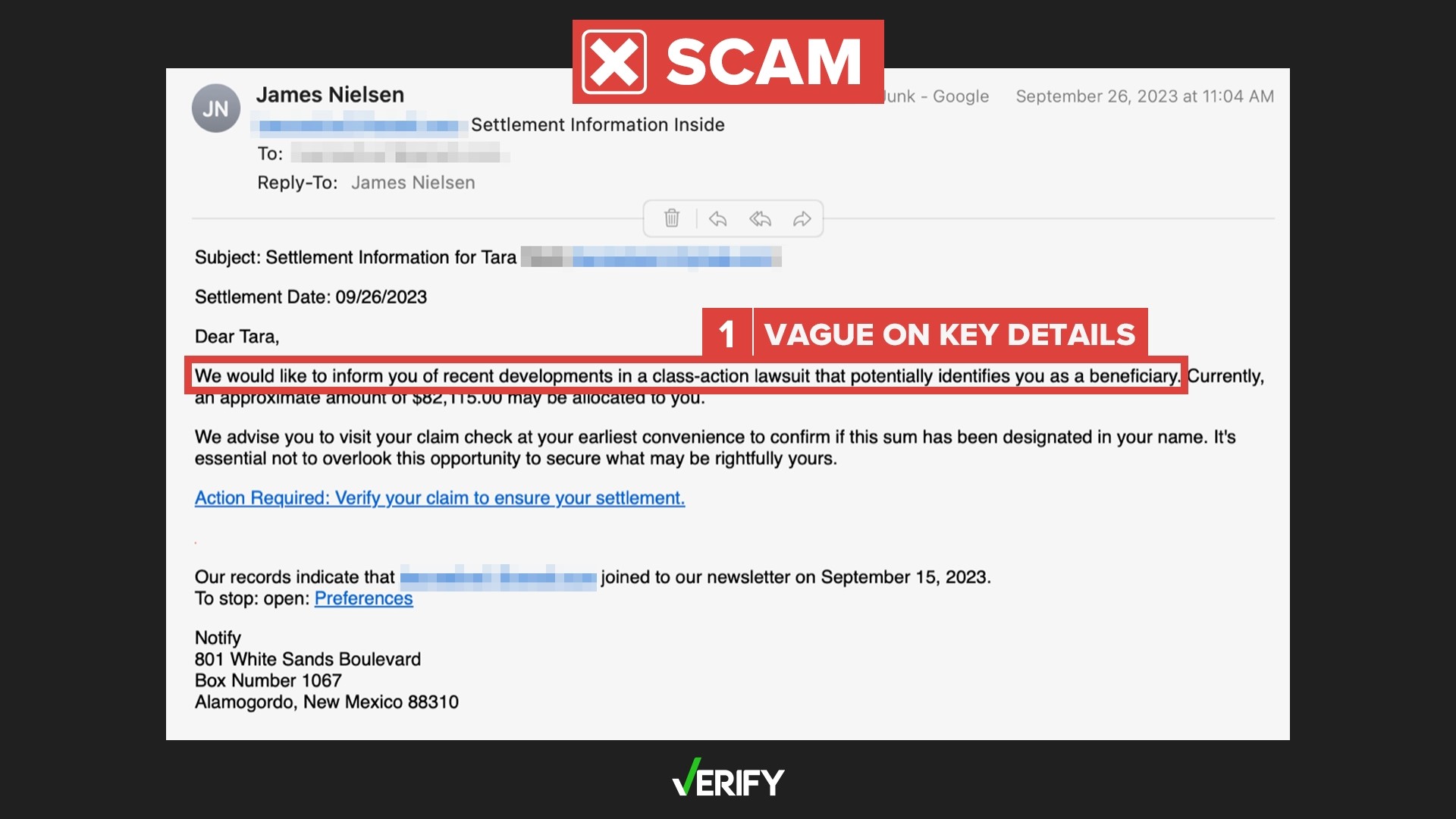 How to spot class action settlement scam emails | fox61.com