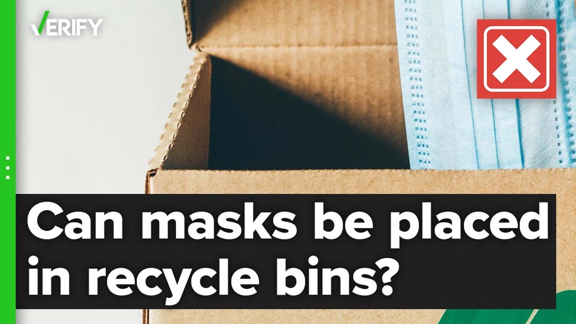 Disposable masks can’t be recycled at most municipal recycling centers ...