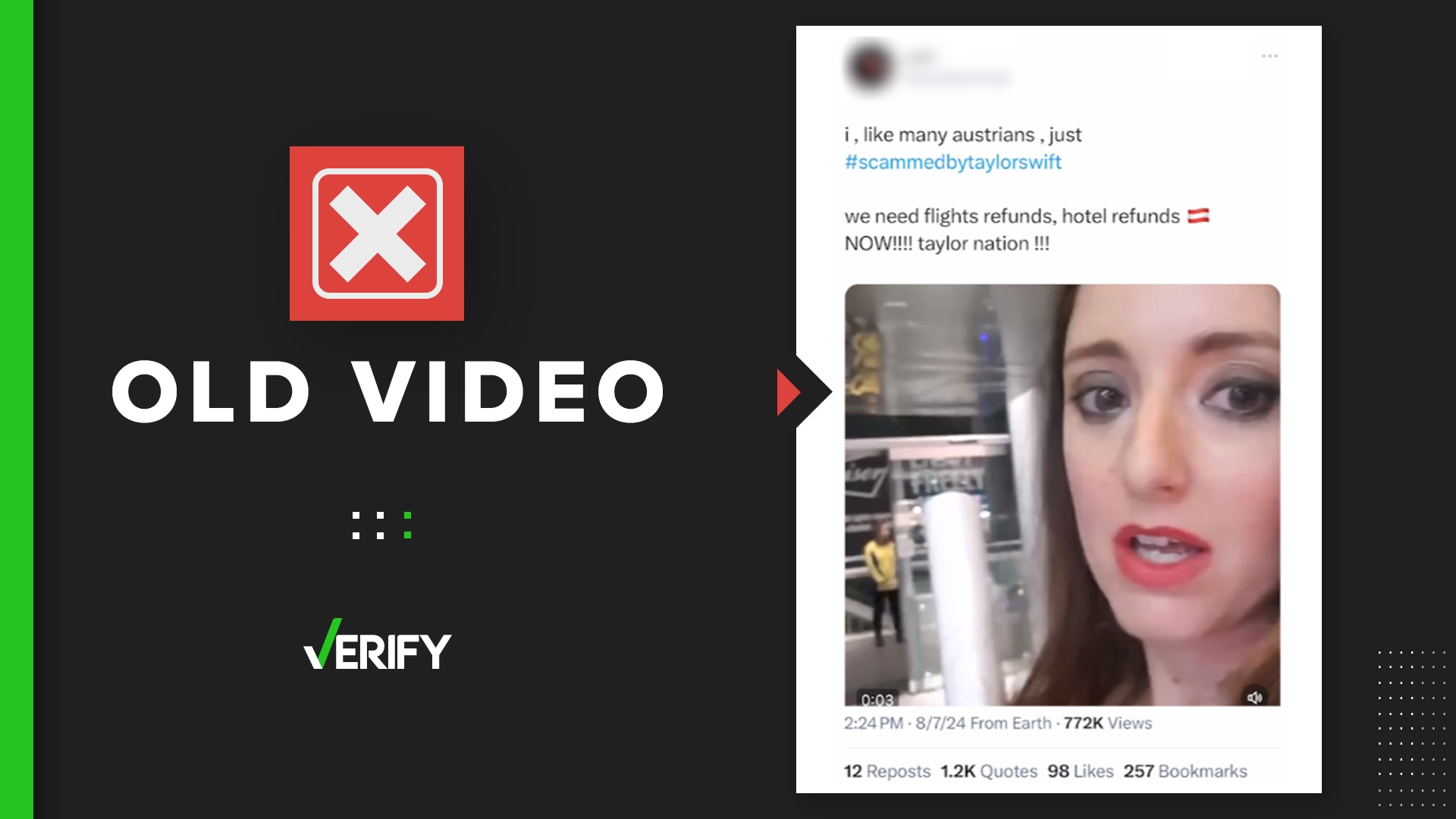 Viral video doesn’t show mad Swift fan demanding Vienna refund ... Viral video doesn’t show mad Swift fan demanding Vienna refund ...