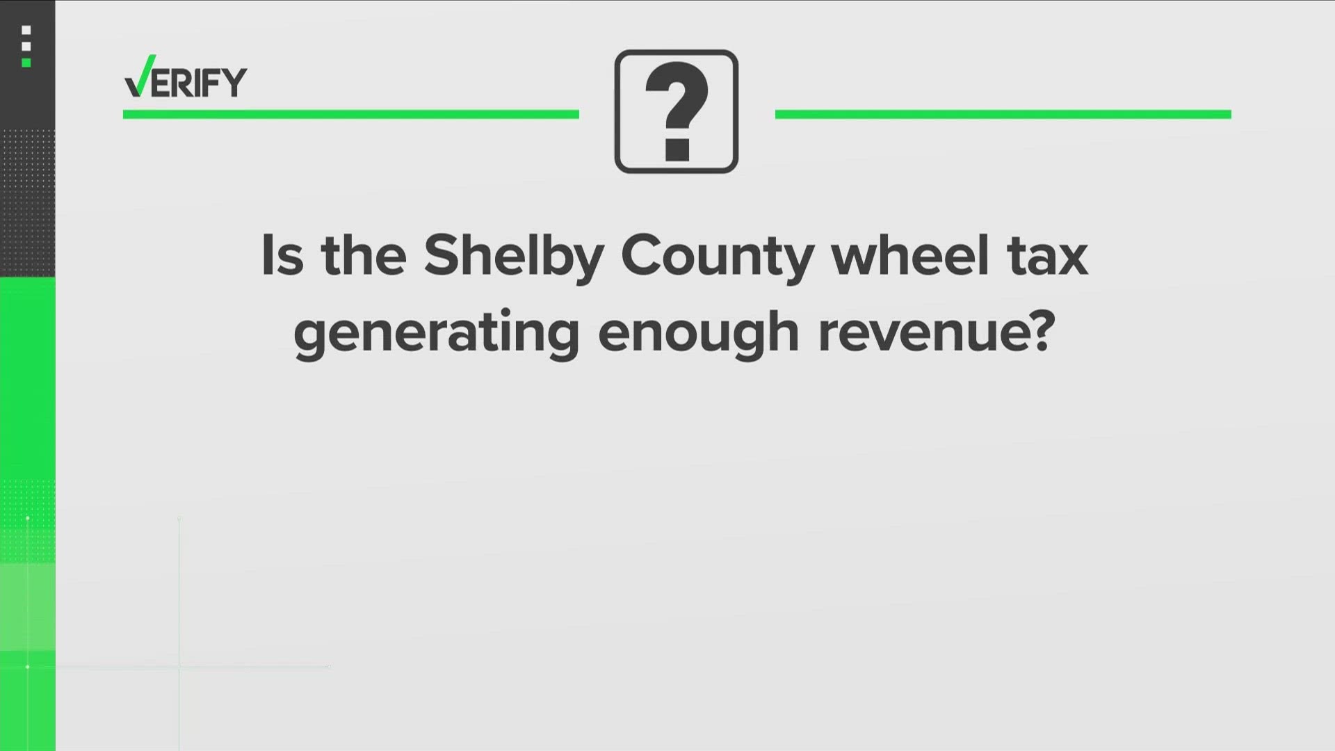 VERIFY: Is the Shelby County wheel tax generating enough money for ...