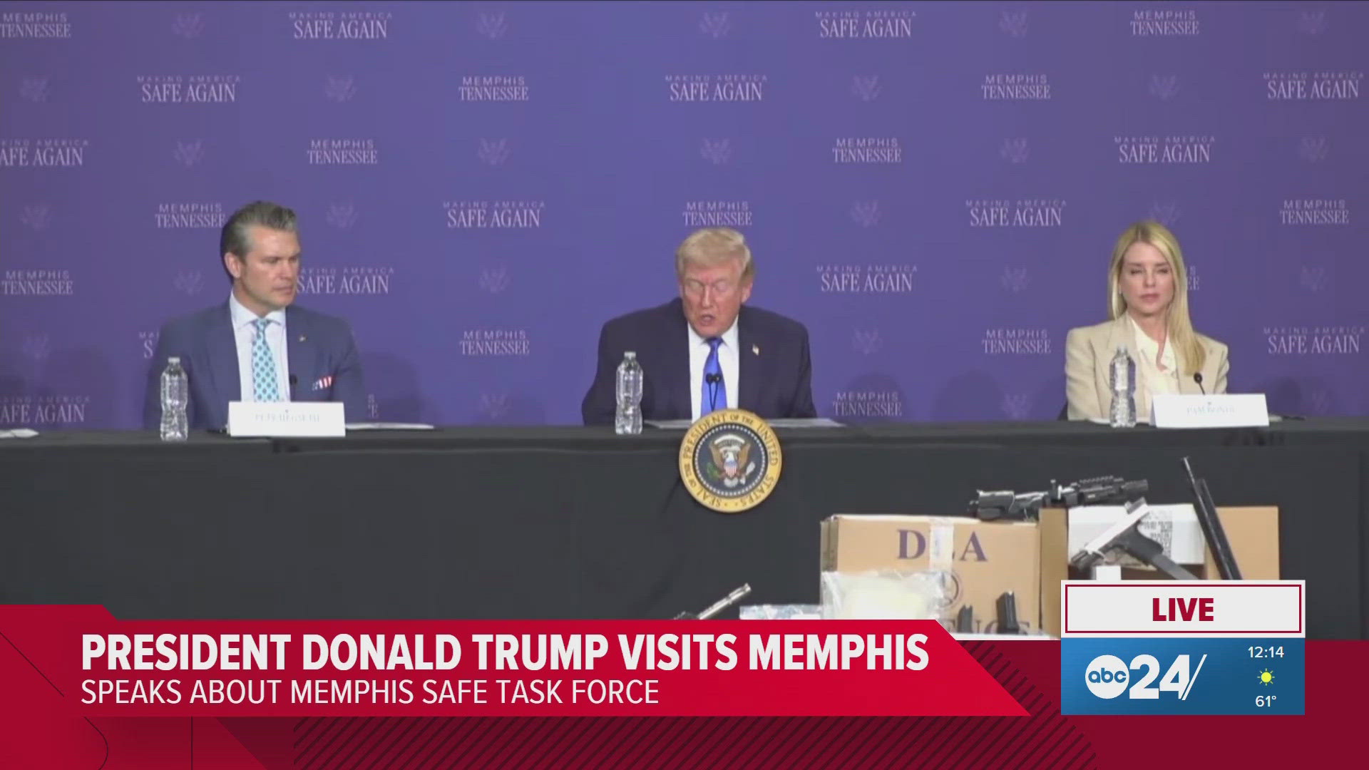 President Donald Trump visits Memphis to celebrate task force ...