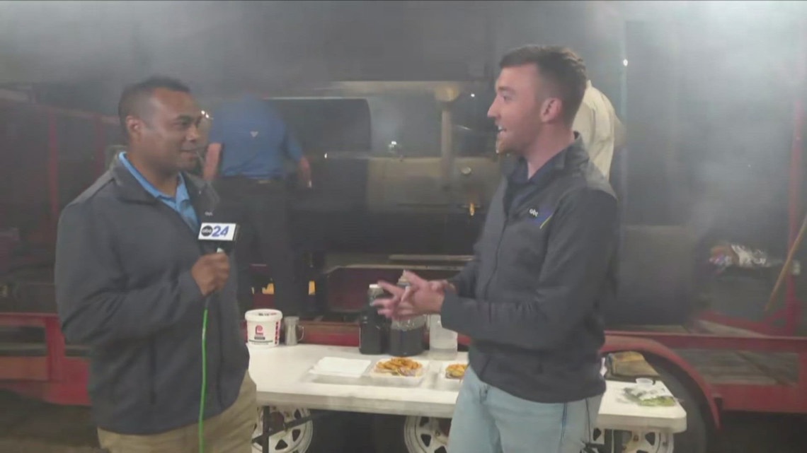 Chief Meteorologist Trevor Birchett introduces Ruben to the 'Trojan ...