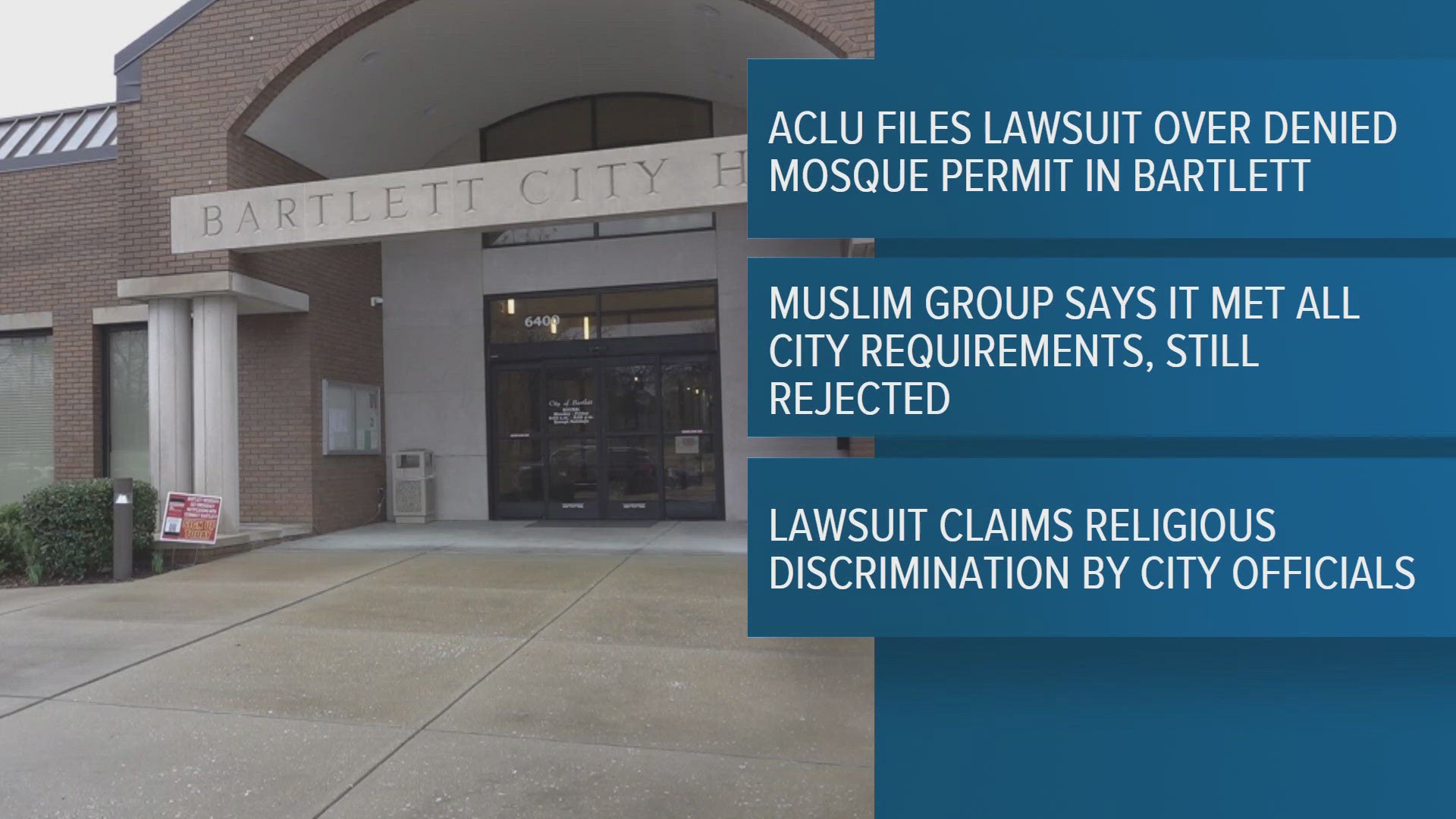 ACLU suing to challenge blocked Bartlett mosque permit | localmemphis.com